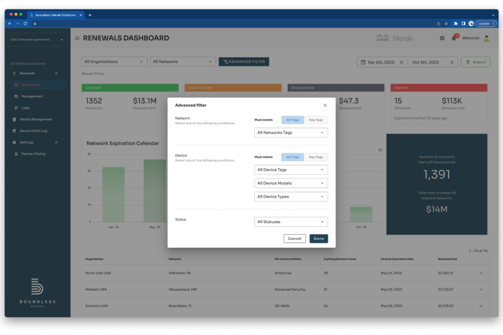 Boundless Smart Track | Meraki Apps | Software Monitoring