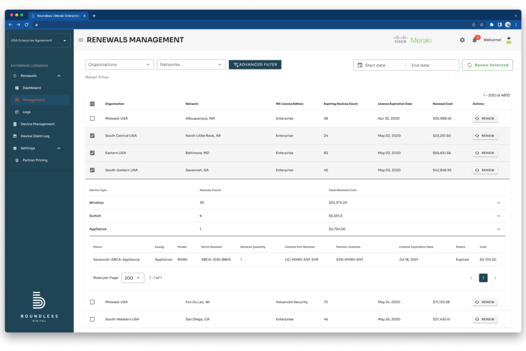 Boundless Smart Track | Meraki Apps | Software Monitoring